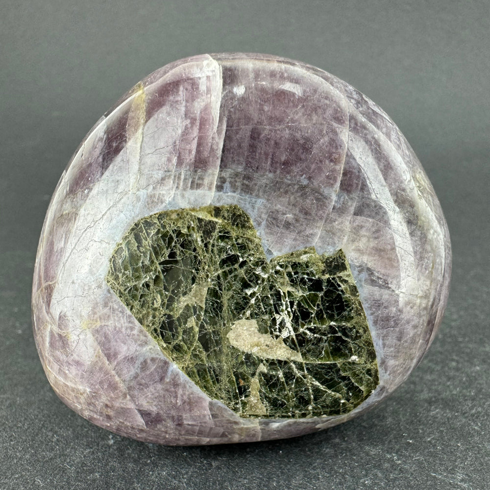 Purple Anhydrite palm stone