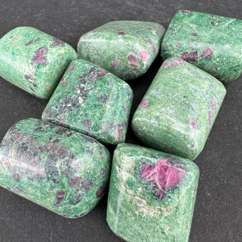 Ruby in Fuchsite tumbled stone